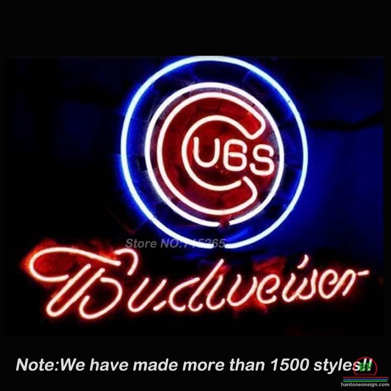 Custom Budweiser Chicago Cubs Neon Sign Mlb Teams Neon Light Cute