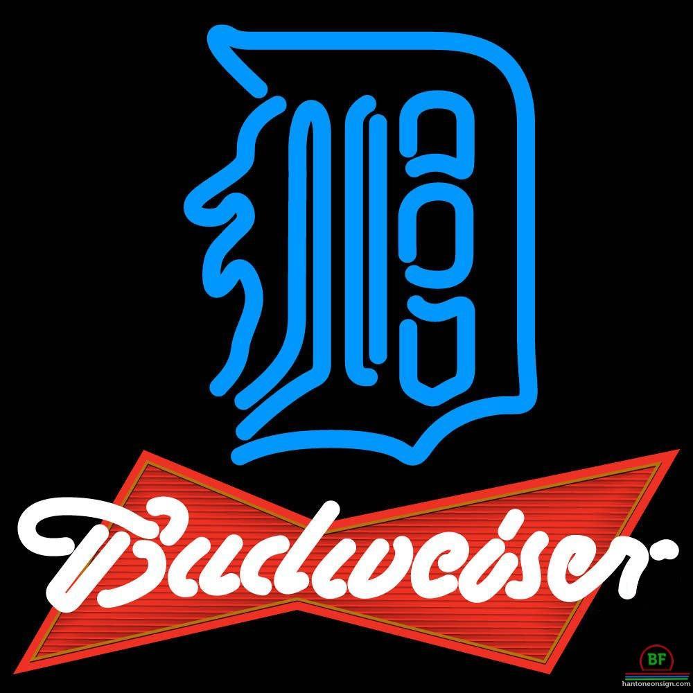 Custom Budweiser Detroit Tigers Neon Sign Mlb Teams Neon Light Cute