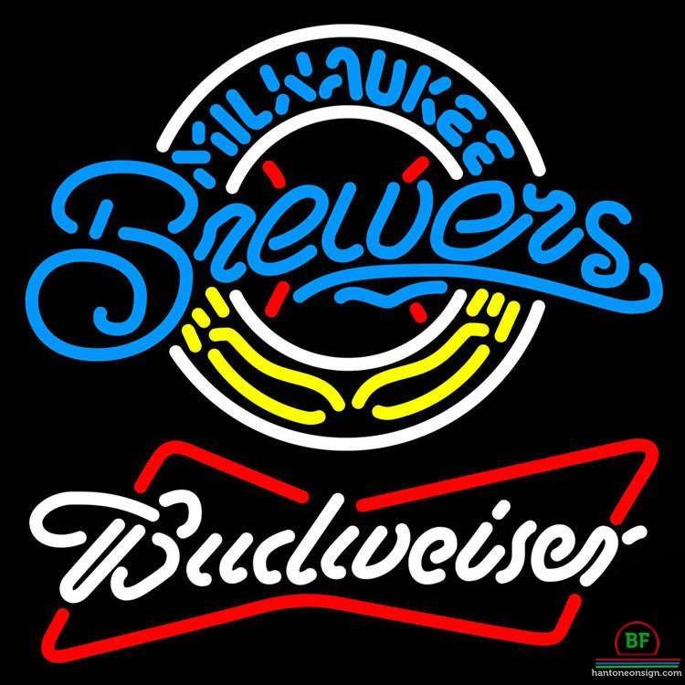 Custom Budweiser Milwaukee Brewers Neon Sign Mlb Teams Neon Light
